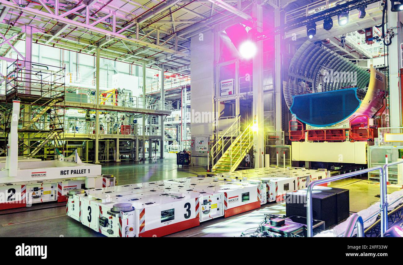 Hamburg, Germany. 03rd July, 2024. The first fuselage module for the ...