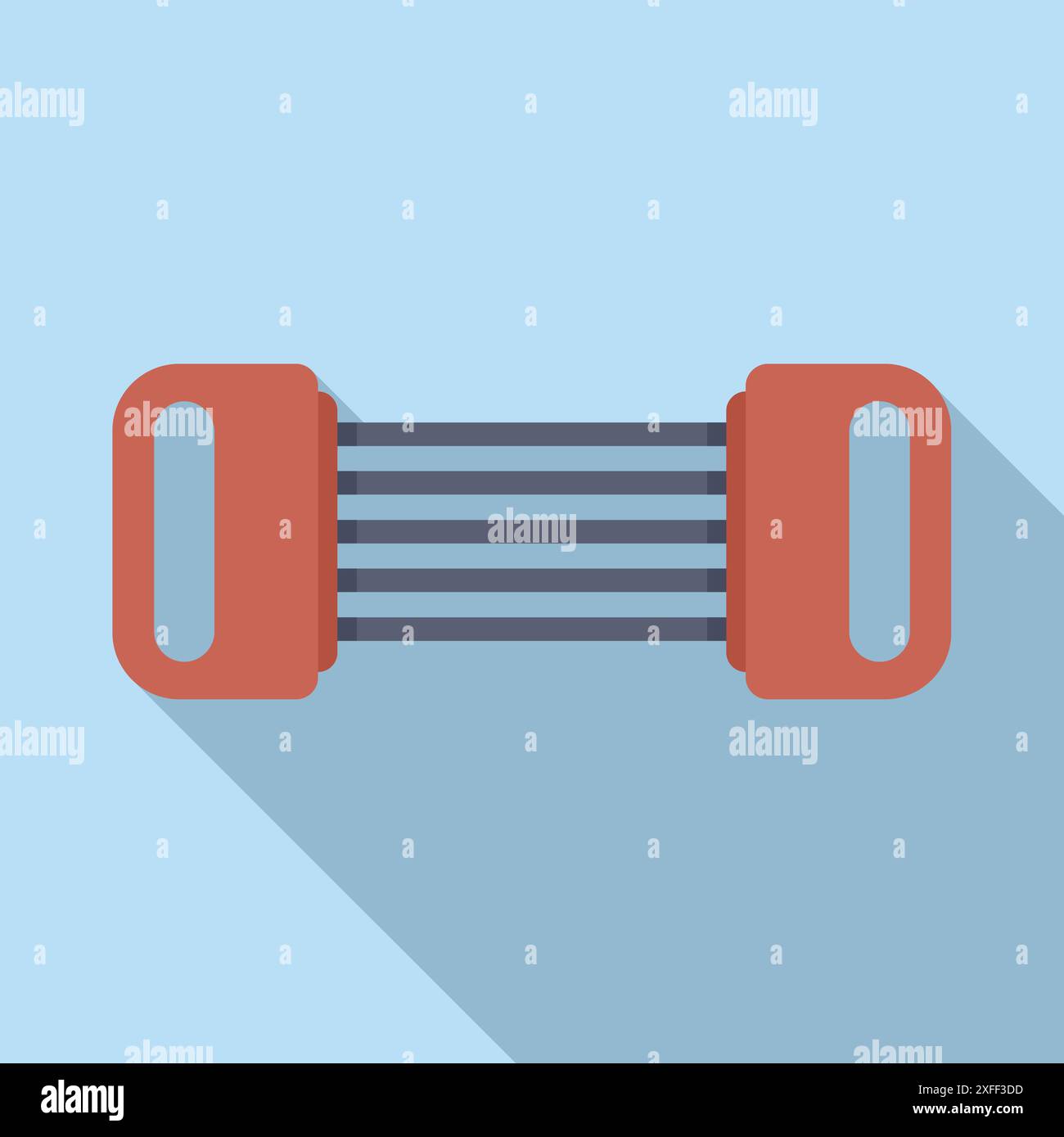 Chest expander equipment is being used for training muscles and doing ...