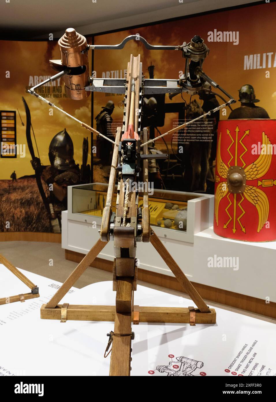 Replica Roman heavy crossbow devices as seige weapons Stock Photo - Alamy