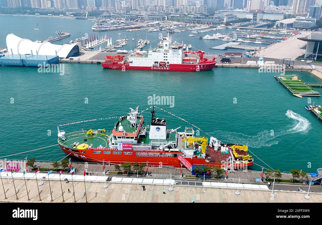 QINGDAO, CHINA - JULY 3, 2024 - The "Xue Long 2" polar expedition ...