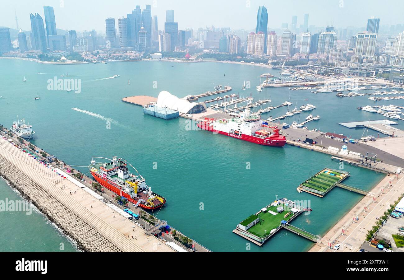 QINGDAO, CHINA - JULY 3, 2024 - The "Xue Long 2" polar expedition ...