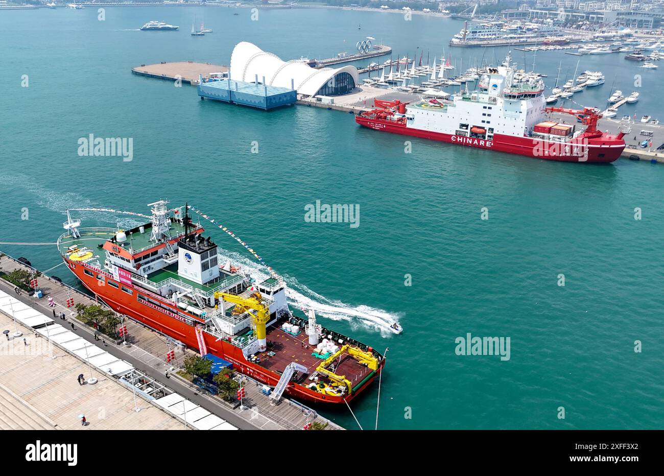 QINGDAO, CHINA - JULY 3, 2024 - The "Xue Long 2" polar expedition ...
