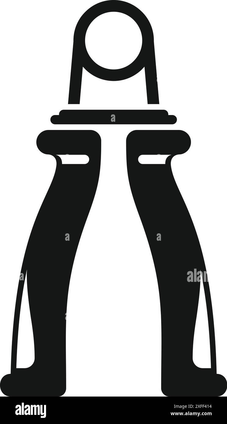 Black icon of a hand grip exerciser being used to improve grip strength ...