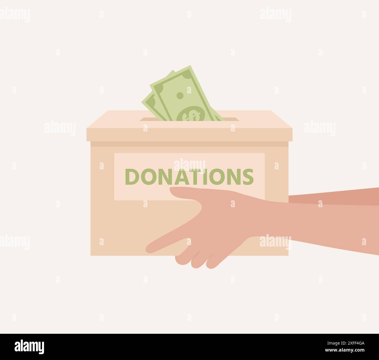 Donation of money Stock Vector Images - Alamy