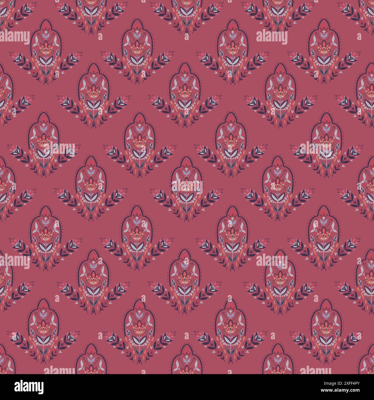 Red Background Floral Ornament vector Stock Vector Image & Art - Alamy