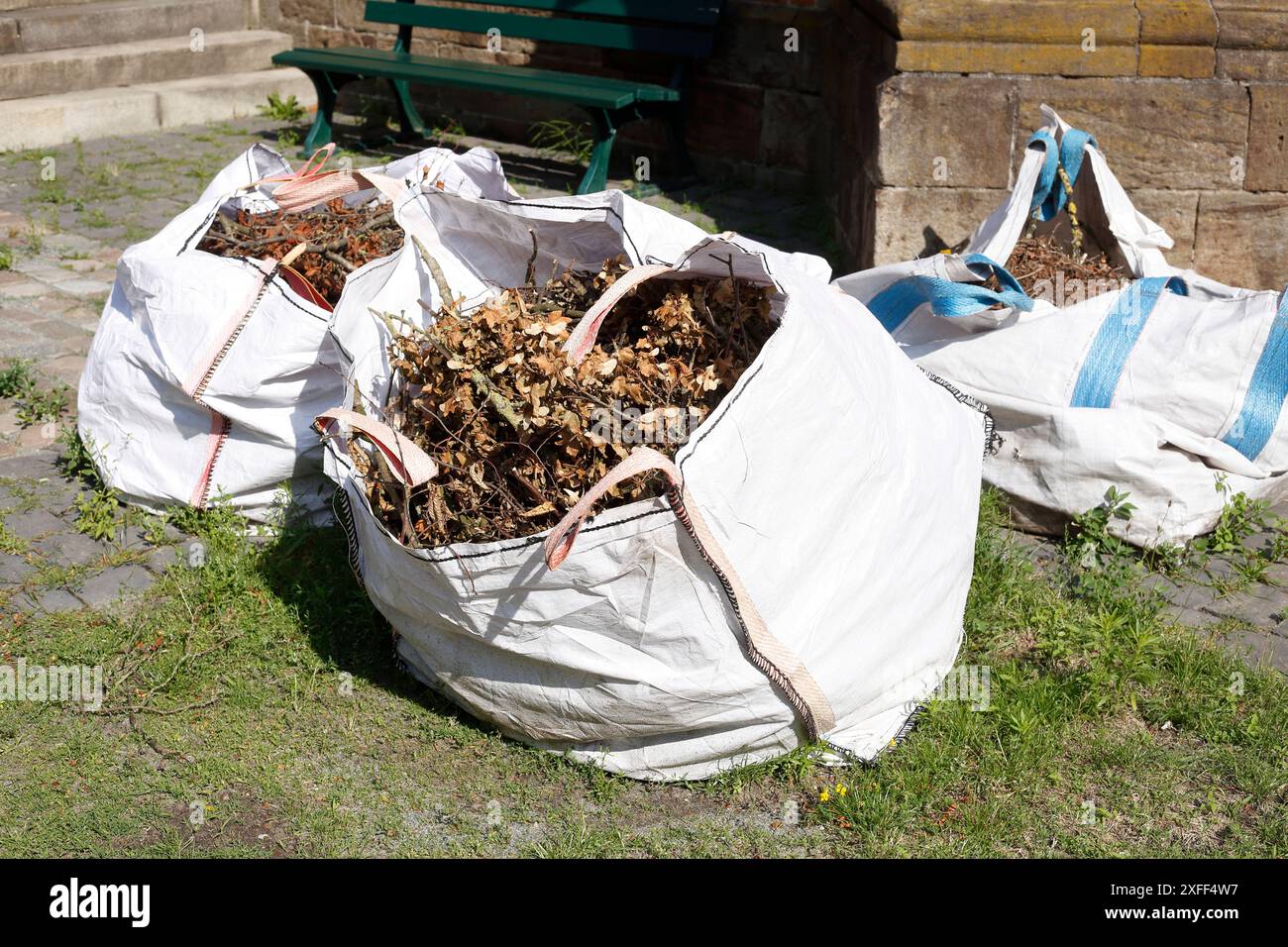 Waste bags for plant waste, Germany Stock Photo - Alamy