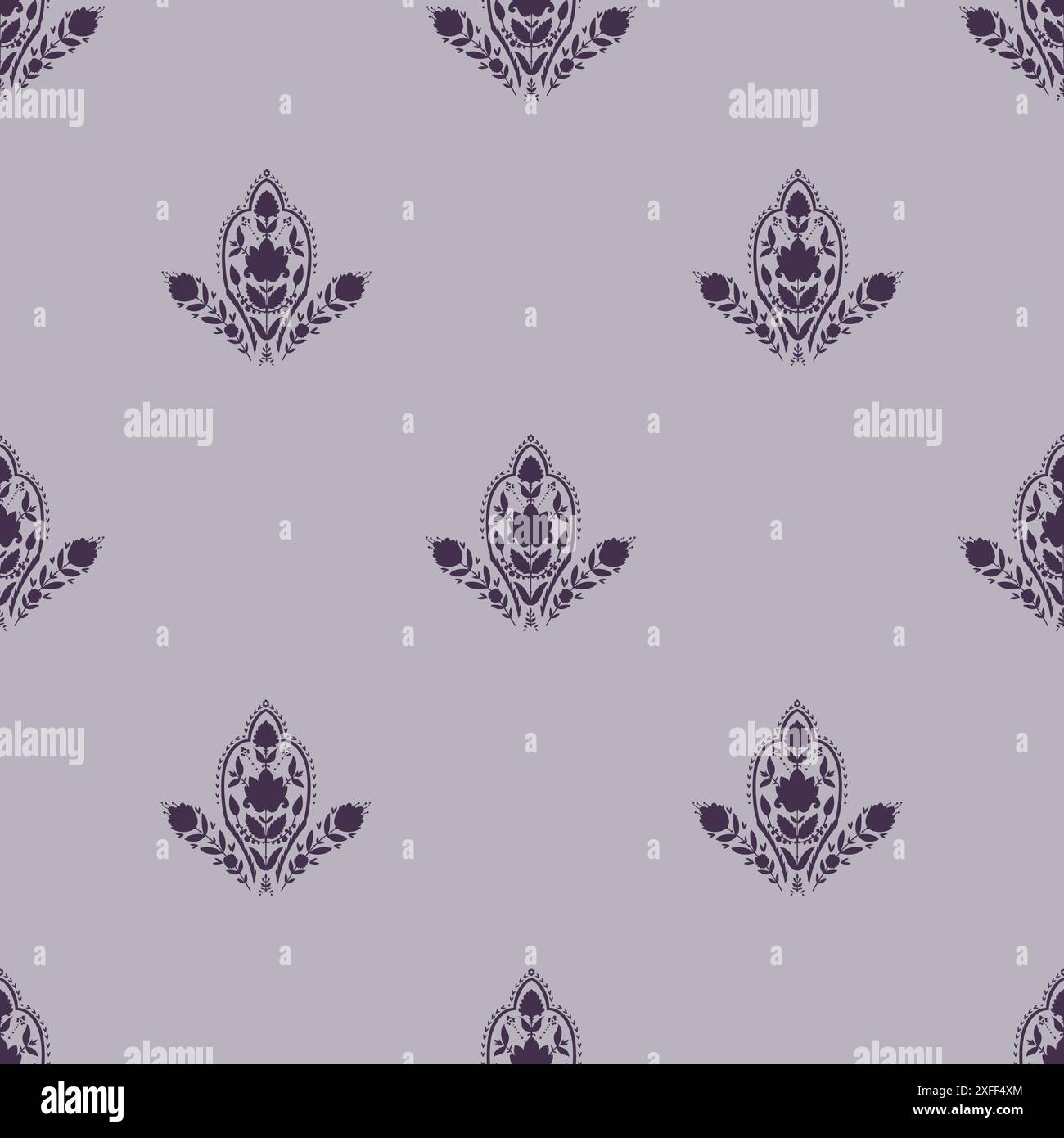 Elegant Purple Floral Pattern vector Stock Vector Image & Art - Alamy