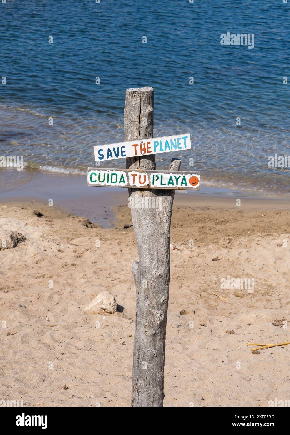 Tourist routes on the beach. Signs, directions, designations, popular ...