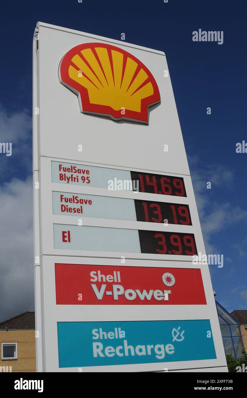 Copenhagen/ Denmark/09 JUNE 2024/Shell gasoline station in kastrup ...