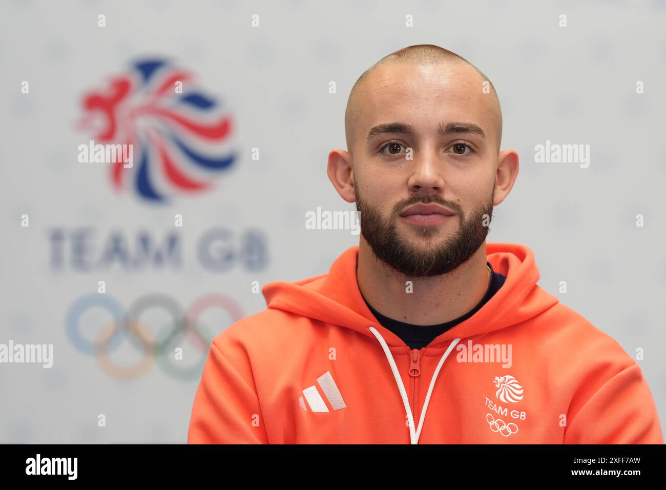 Ross Cullen during a Team GB kitting out session for the Paris Olympics ...
