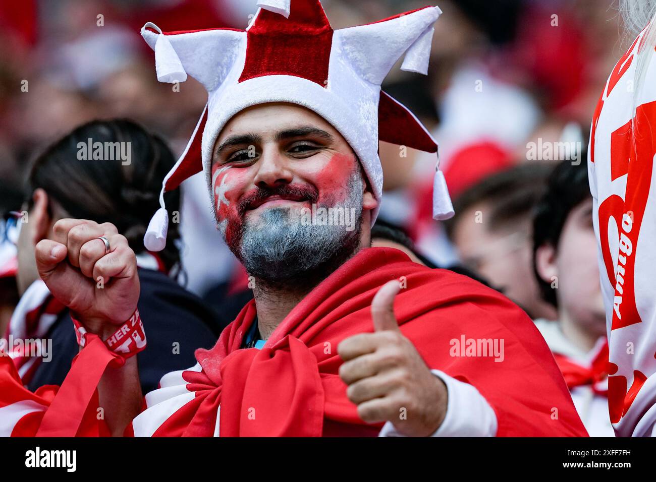 Leipzig, Germany, July 2nd 2024: Fan of Turkiye in the stadium during ...
