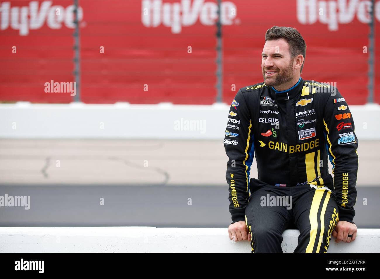June 15, 2024, Newton, Ia, USA: Corey LaJoie gets ready to qualify for ...