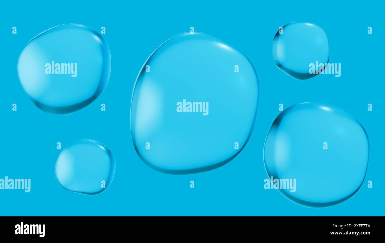 Realistic bubble blue pure hi-res stock photography and images - Alamy
