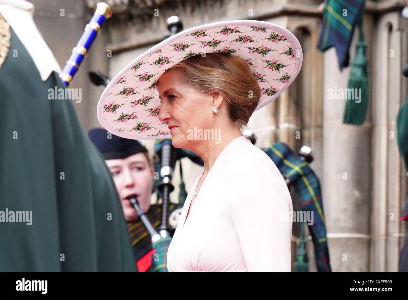 The Duchess of Edinburgh leaving the Order of the Thistle Service at St ...