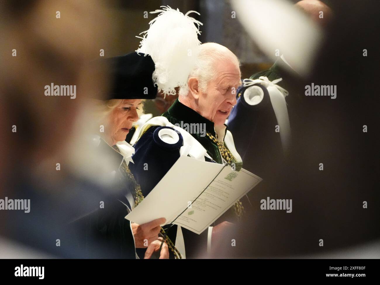 King Charles III and Queen Camilla attend the Order of the Thistle ...