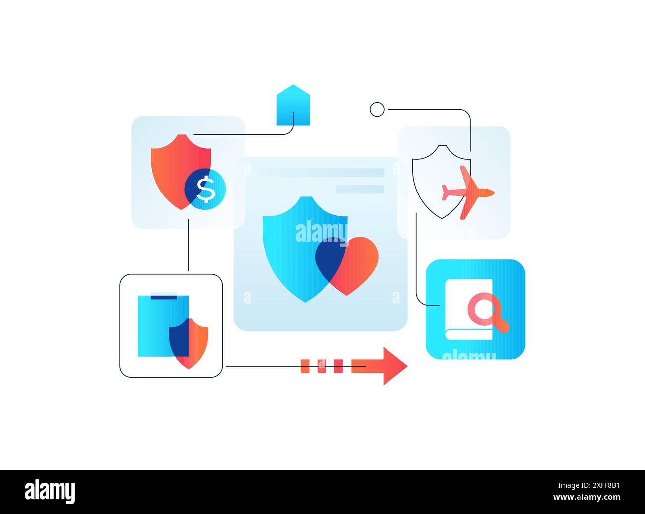 Insurance and safety - flat design style illustration Stock Vector ...