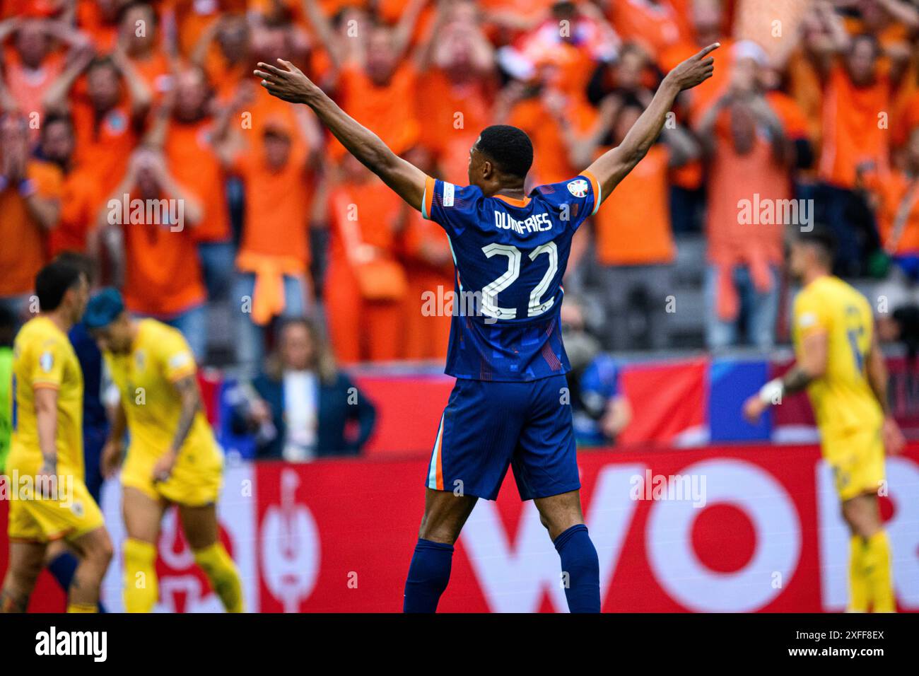 MUENCHEN, GERMANY - 2 JULY, 2024: Denzel Dumfries, The football match ...