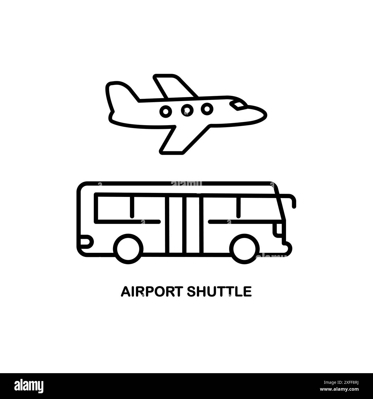 Airport bus shuttle icon. Clipart image isolated on white background ...