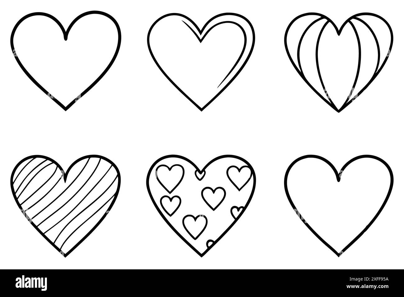 Hand Drawn Heart Unique Line Art Illustration Stock Vector Image & Art ...