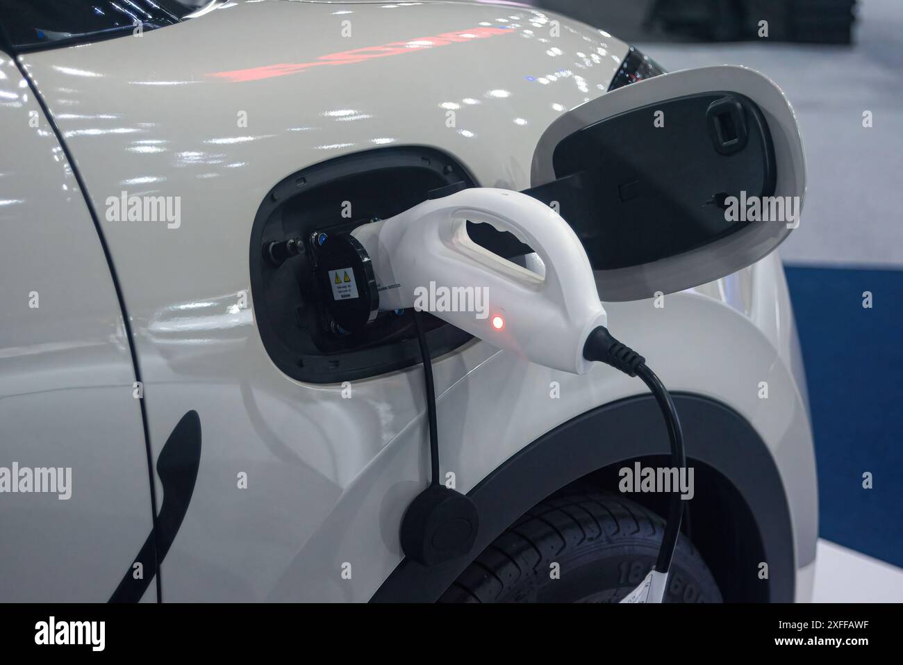 Bangkok, Thailand. 03rd July, 2024. A close-up of the charging port of ...