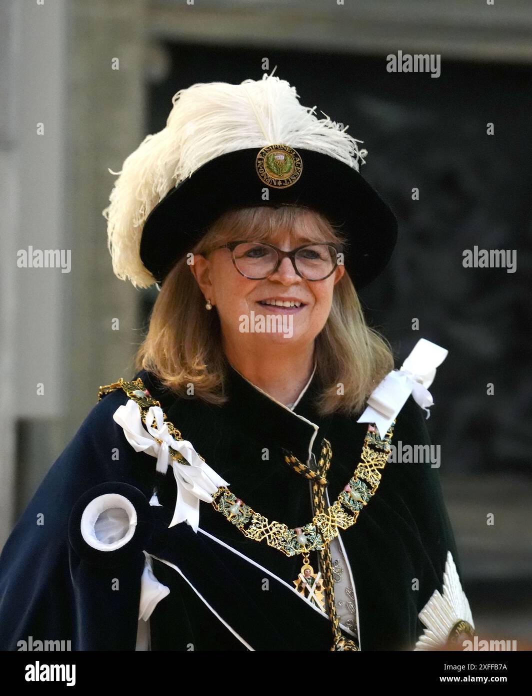 Lady Elish Frances Angiolini, attends the Order of the Thistle Service ...