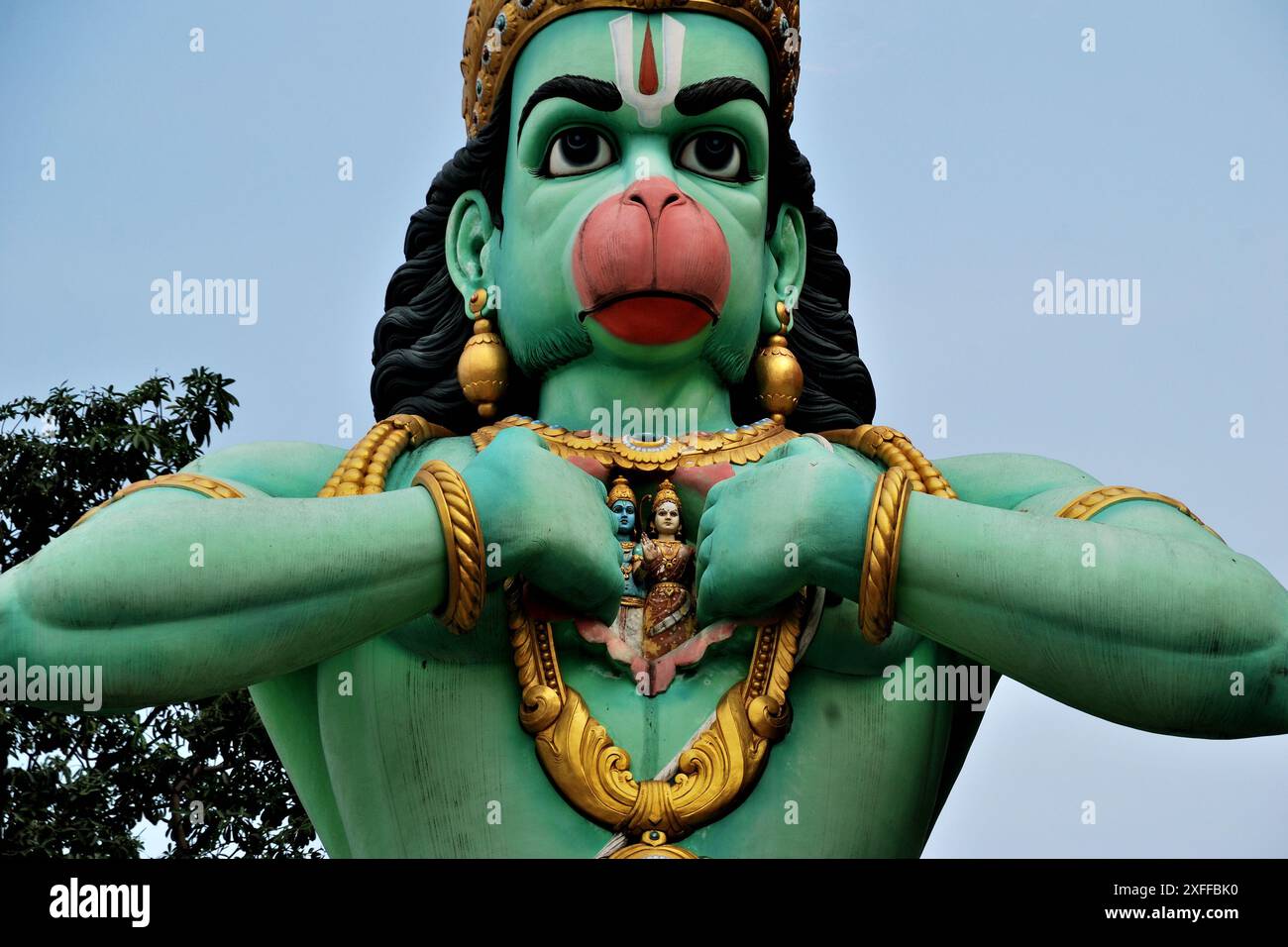 Partial view of the Lord Hanuman Statue, Batu Cave complex in Selangor ...