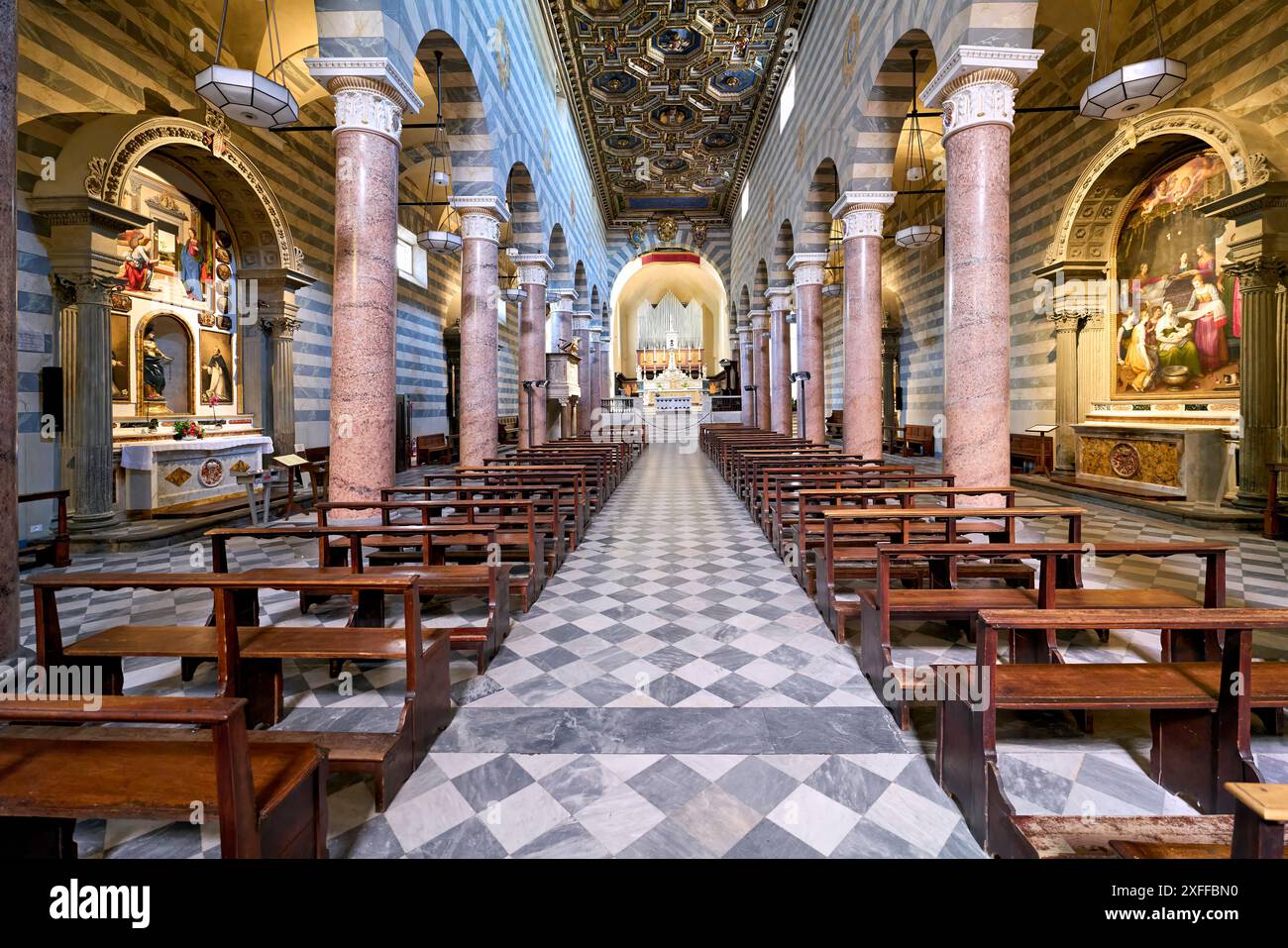 Volterra Tuscany Italy. The Cathedral (Duomo di Volterra Stock Photo ...