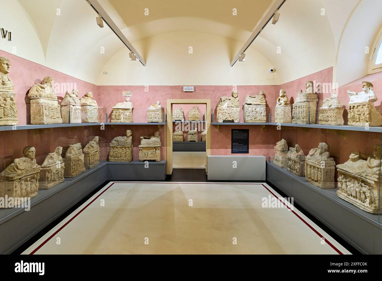 Volterra Tuscany Italy. Guarnacci Museum of Etruscan Artifacts ...