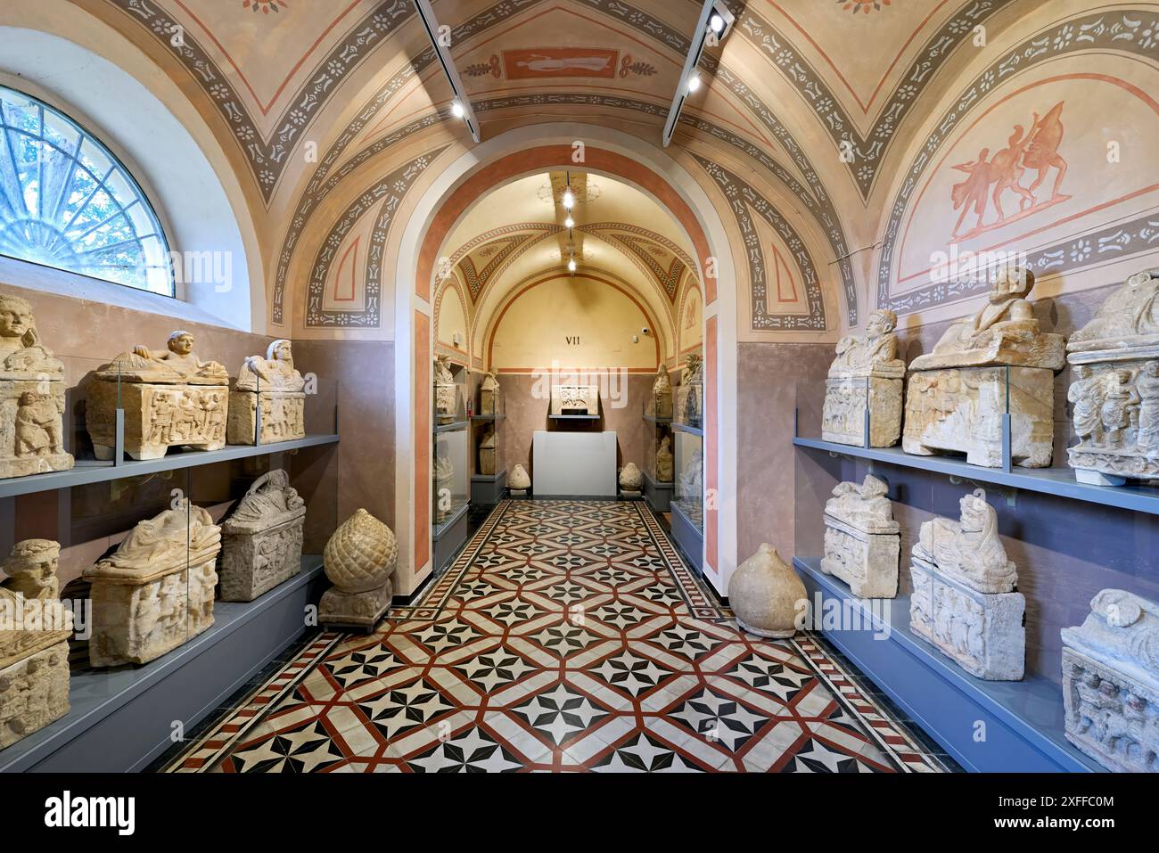 Volterra Tuscany Italy. Guarnacci Museum of Etruscan Artifacts ...