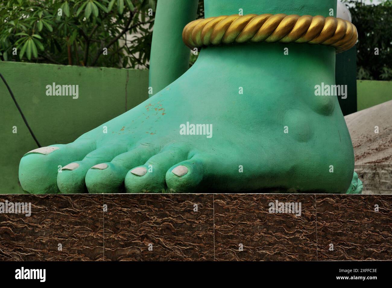 Partial view of the Lord Hanuman Statue, Batu Cave complex in Selangor ...