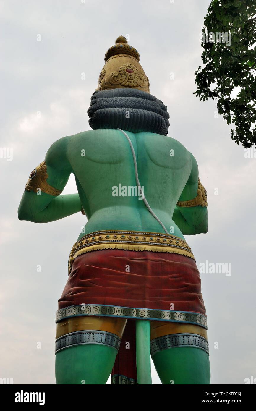 Partial view of the Lord Hanuman Statue, Batu Cave complex in Selangor ...