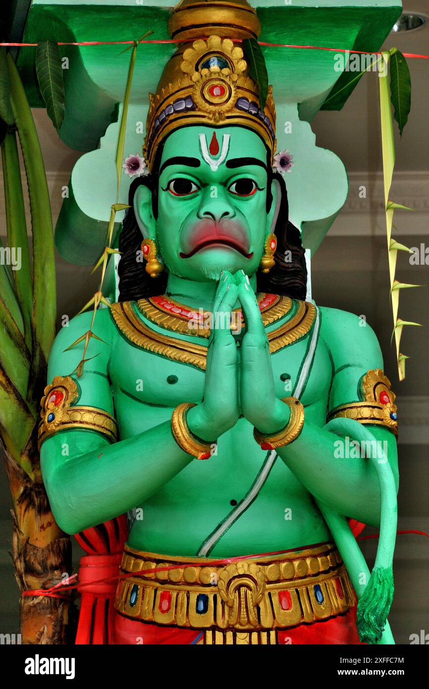 Partial view of the Lord Hanuman Statue, Batu Cave complex in Selangor ...