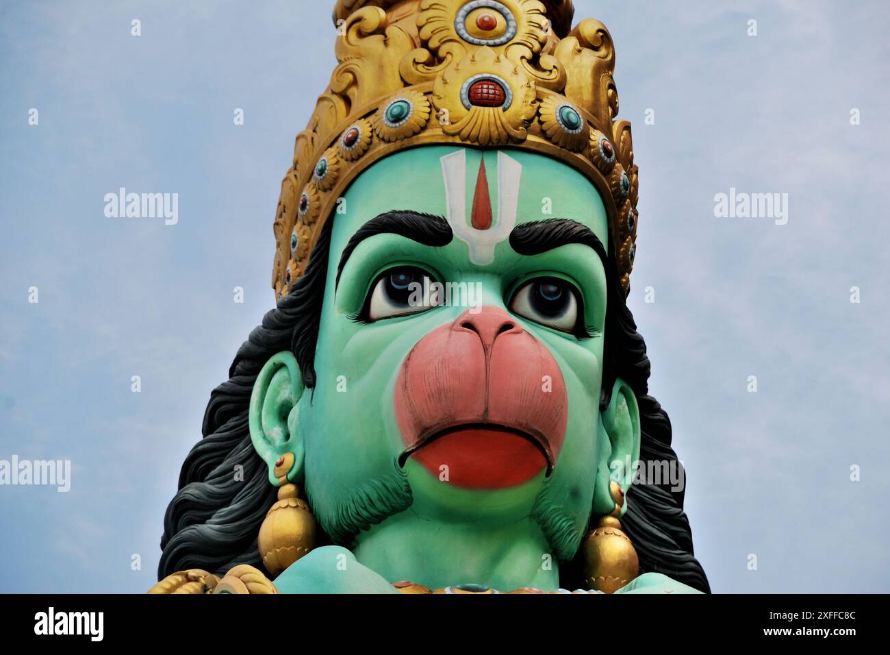 Partial view of the Lord Hanuman Statue, Batu Cave complex in Selangor ...