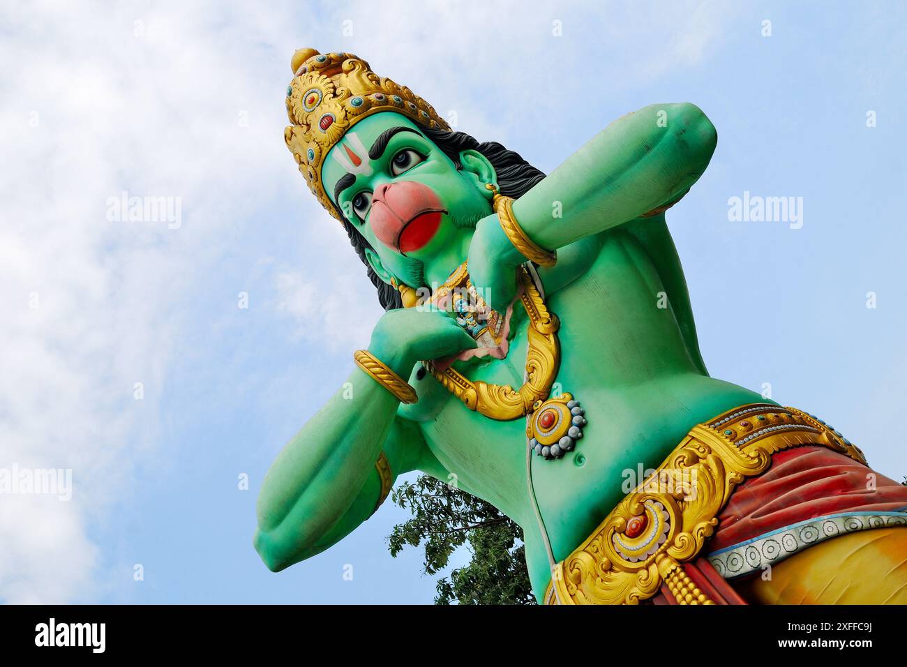 Partial view of the Lord Hanuman Statue, Batu Cave complex in Selangor ...
