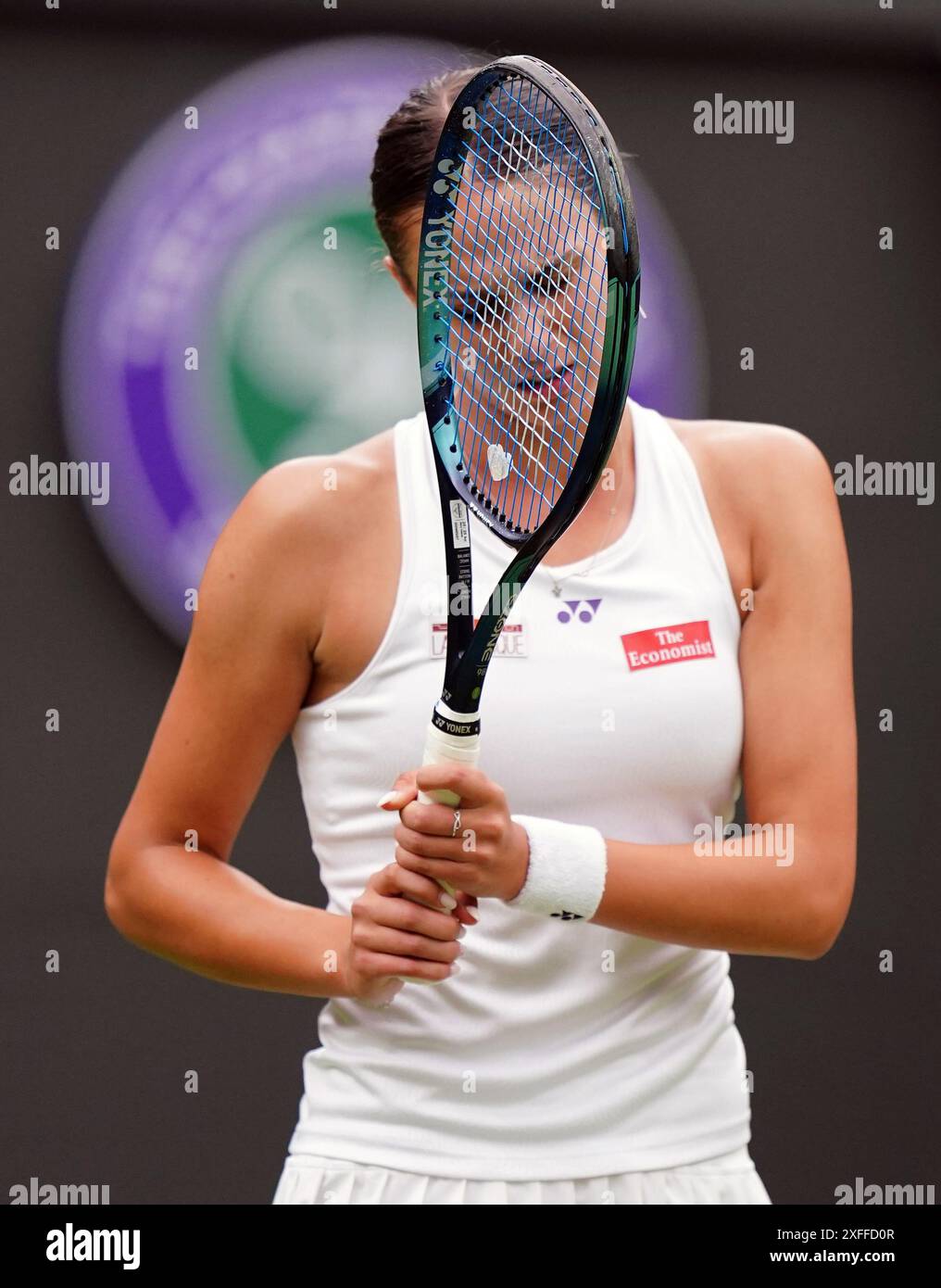 Anca Todoni during her match against Coco Gauff on day three of the ...