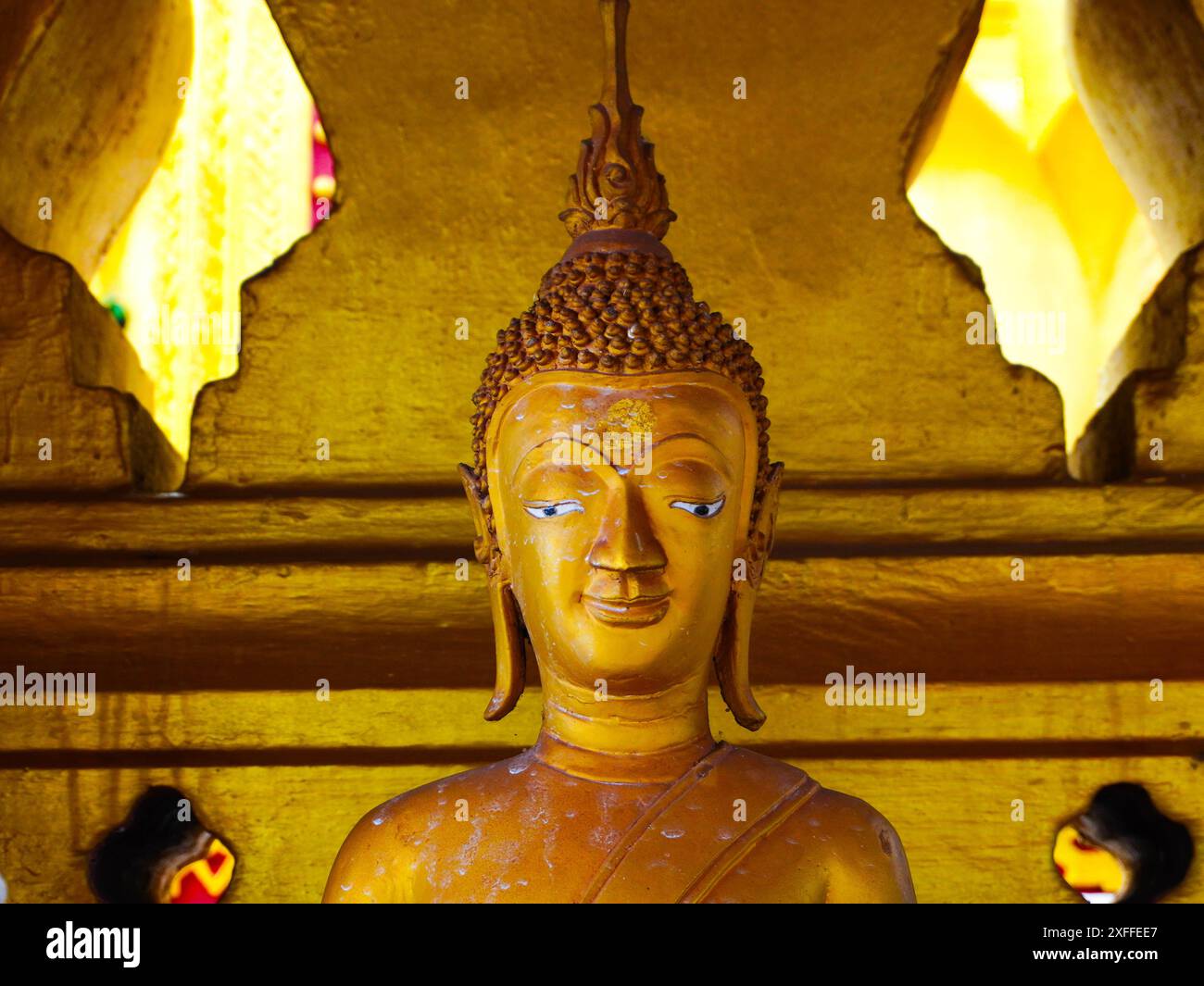 Buddha statues and sculptures at Phra That Luang or Phra Chedi ...