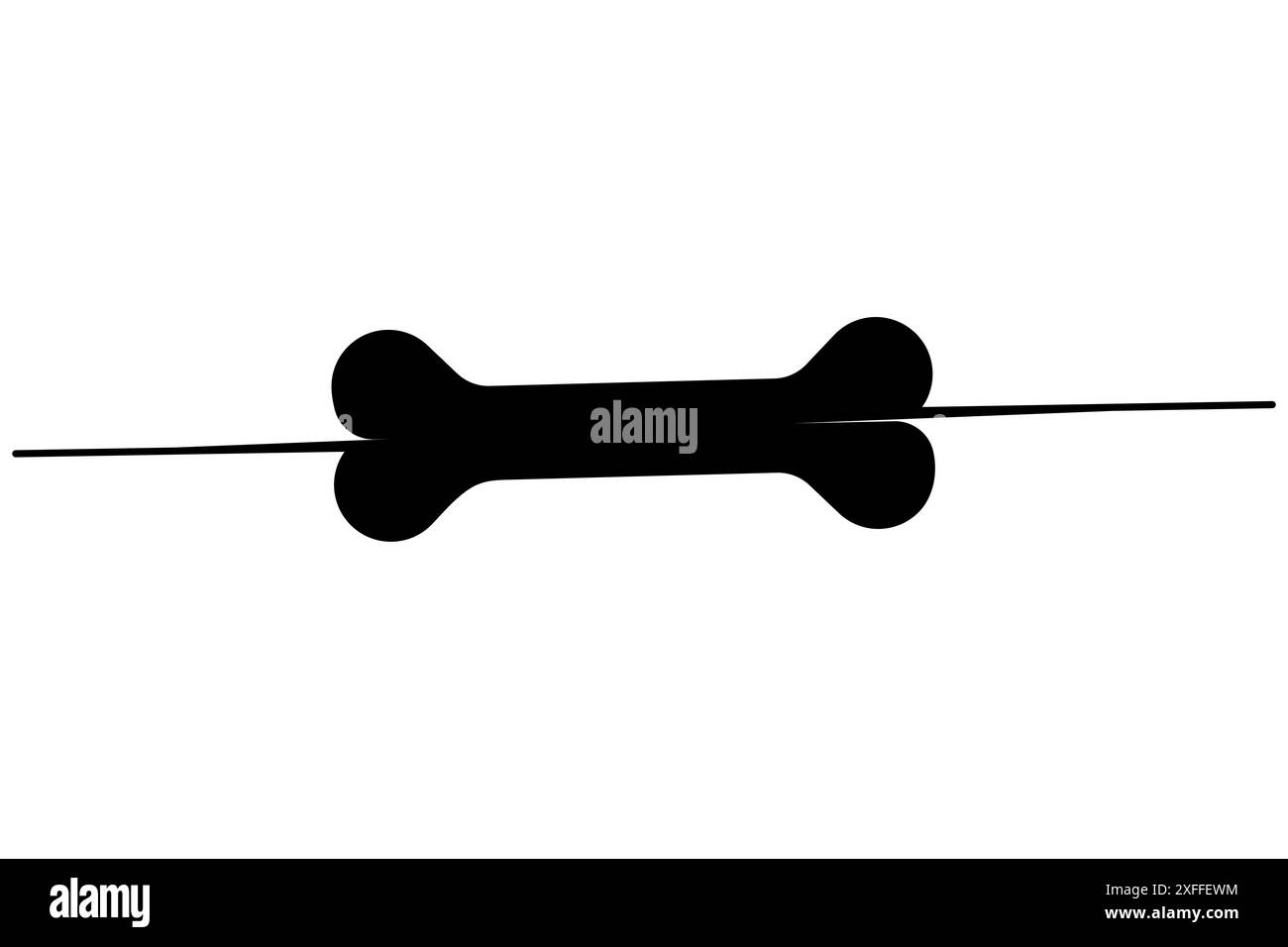 Dog bone silhouette vector art illustration Stock Vector Image & Art ...