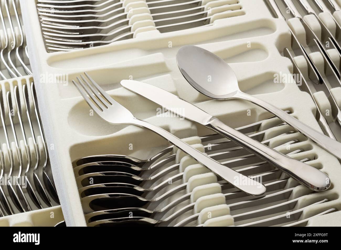 Silver serving cutlery set knife hi-res stock photography and images - Alamy
