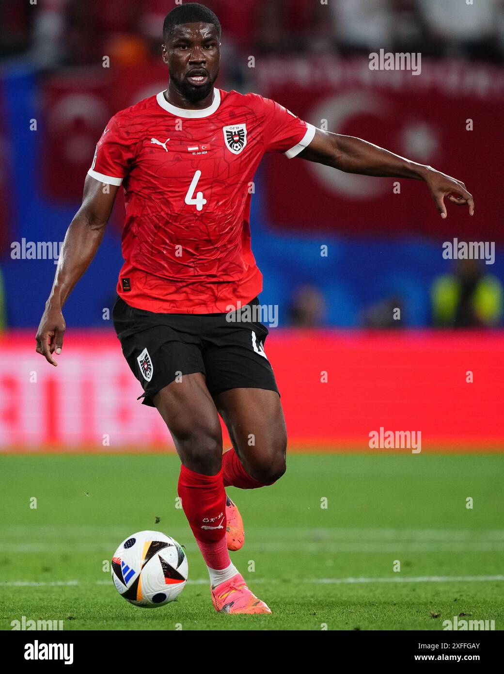 Kevin Danso of Austria during the UEFA Euro 2024 match between Austria ...