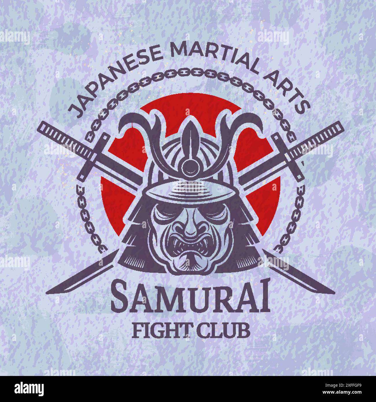 samurai poster. martial art fight club poster with samurai warrior mask ...