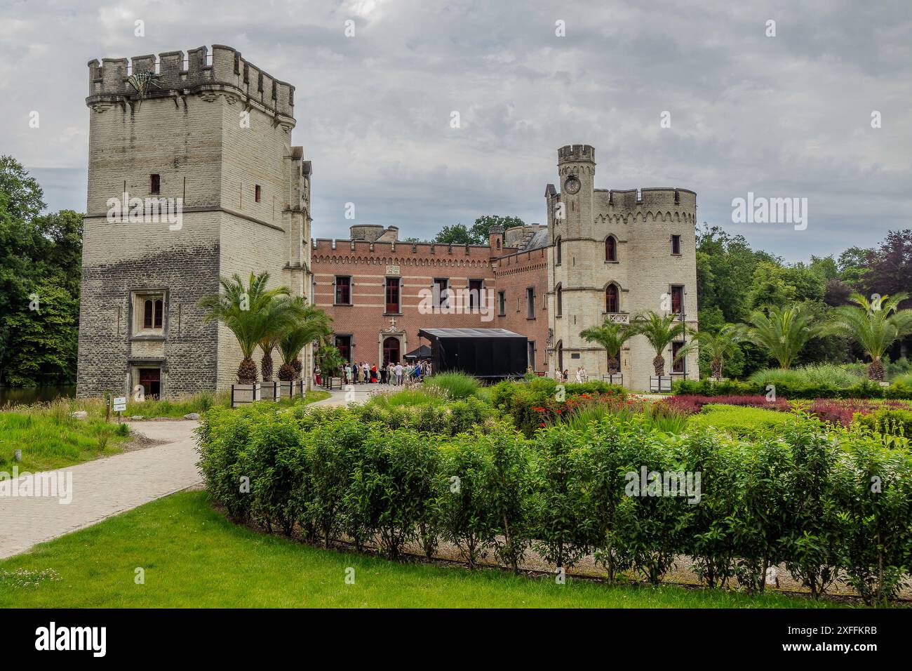Meise, Belgium, June 29, 2024. Bouchout Castle in the Meise Botanical ...