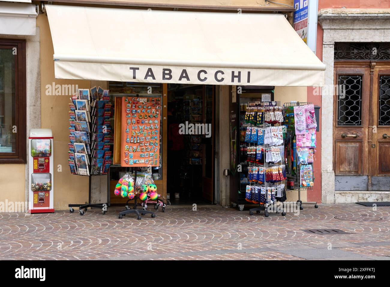 Riva del Garda, Lake Garda, Italy - June 24, 2024: A tobacco store in ...
