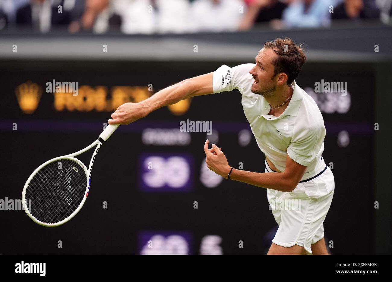 Daniil Medvedev in action against Alexandre Muller (not pictured) on ...