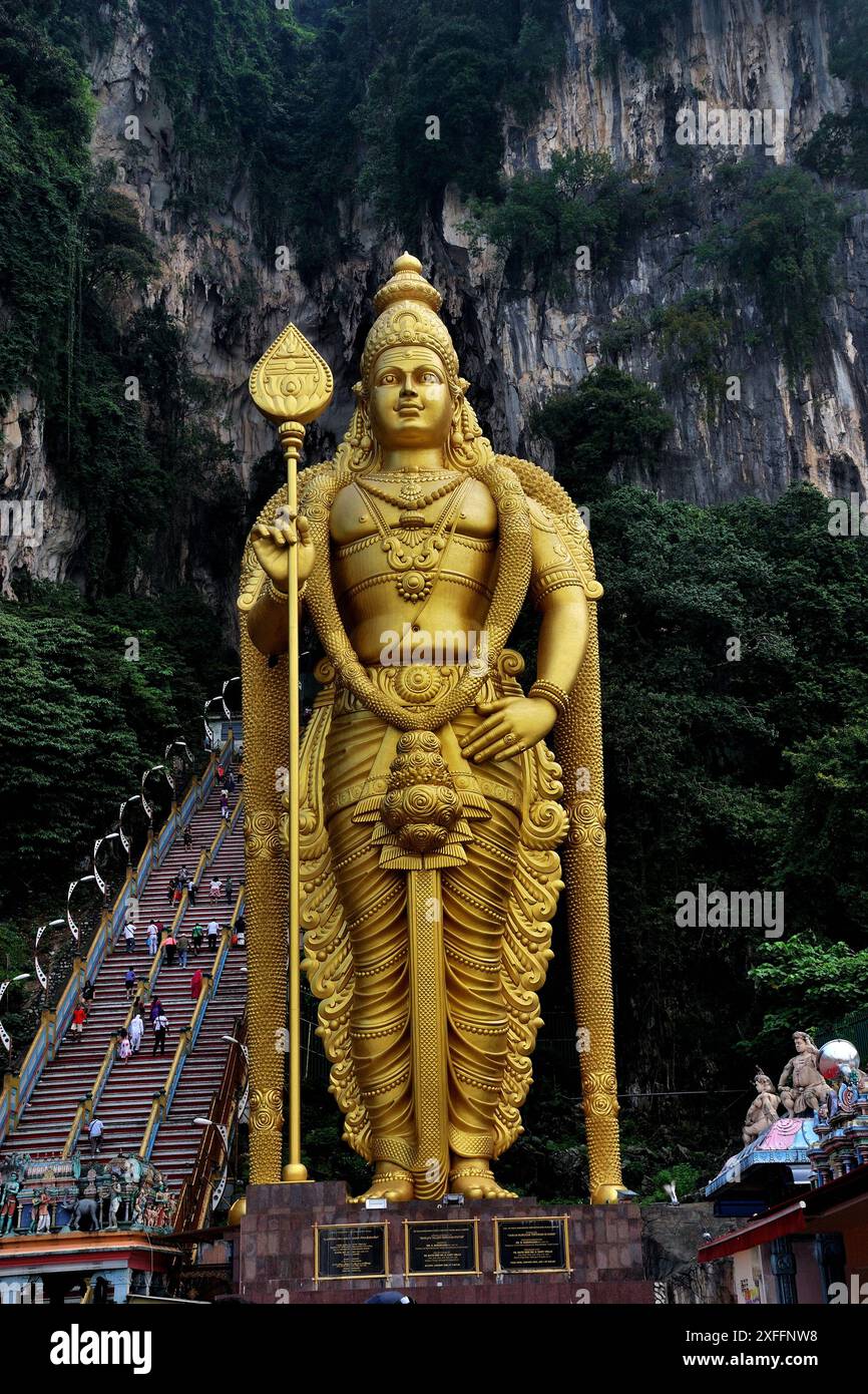 Partial view of the Murugan Statue at Batu Caves in Selangor, Malaysia ...