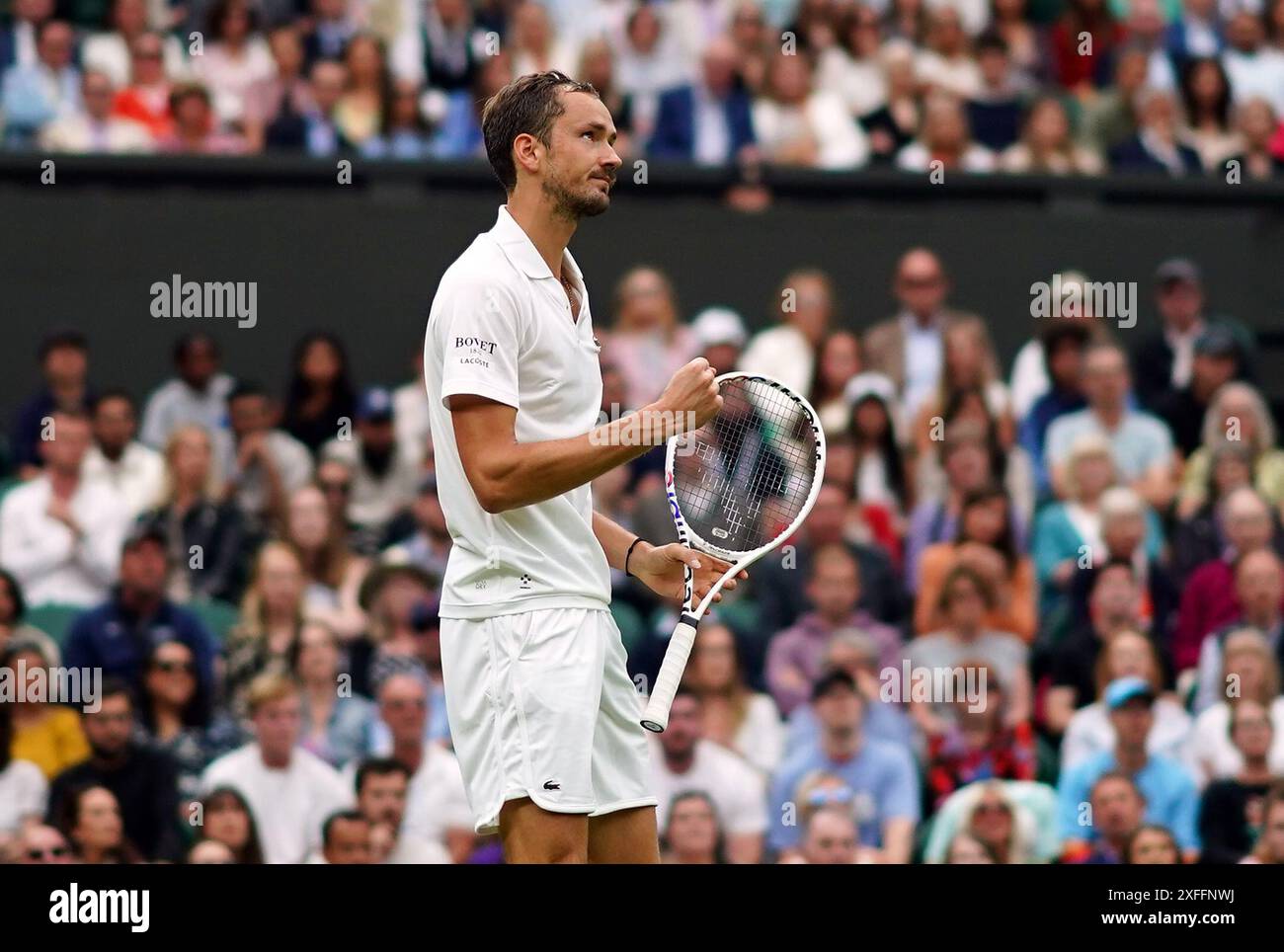 Daniil Medvedev reacts during his match against Alexandre Muller (not ...