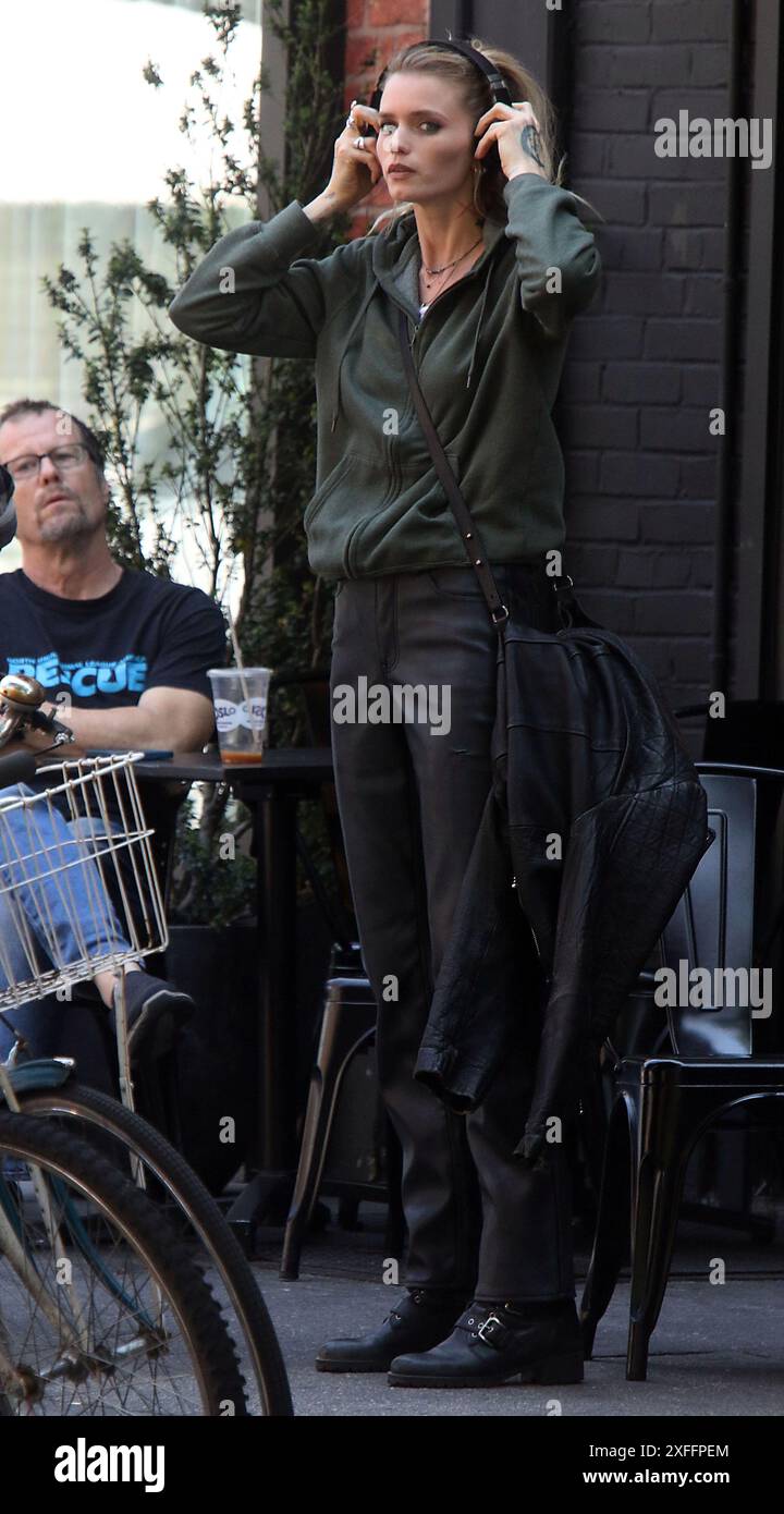 Abby Lee, on location filming Netflix TV mini series Black Rabbit ...