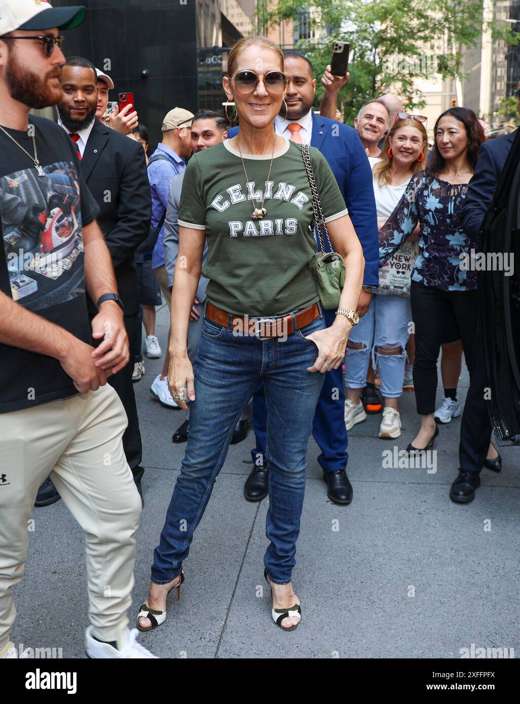 Celine Dion is all smiles while out in the city. Featuring: Celine Dion ...