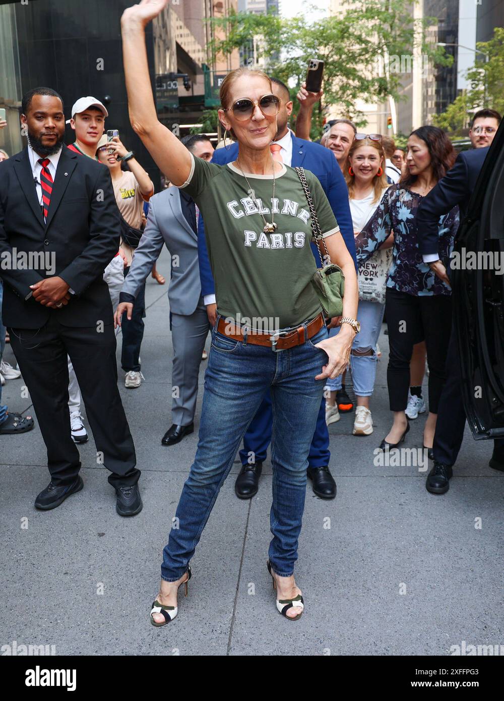 Celine Dion is all smiles while out in the city. Featuring: Celine Dion ...