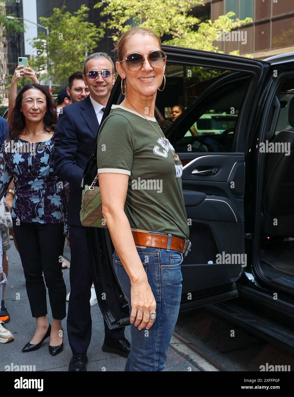 Celine Dion is all smiles while out in the city. Featuring: Celine Dion ...