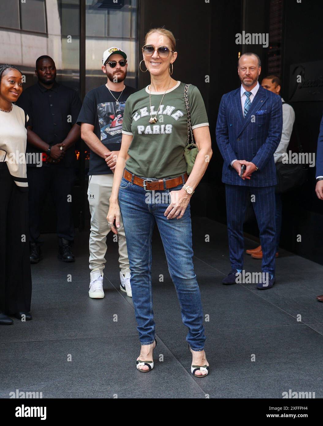 Celine Dion is all smiles while out in the city. Featuring: Celine Dion ...